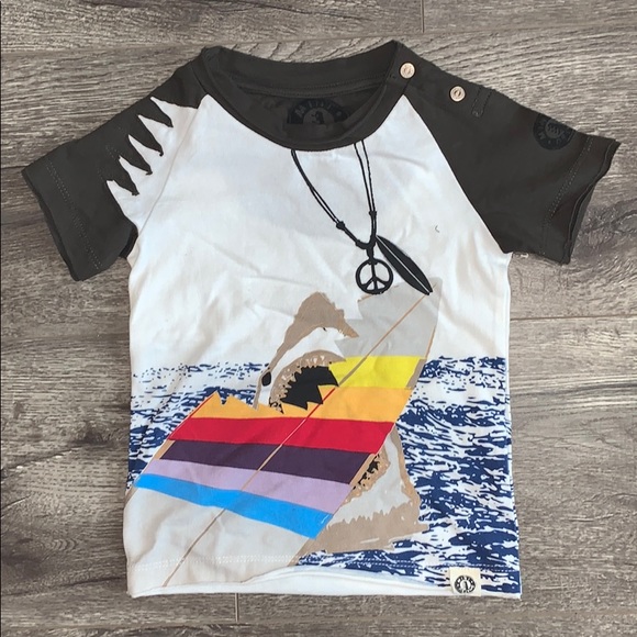 Mini Shatsu | Shirts & Tops | Mini Shatsu Shark Attack Tee | Poshmark
